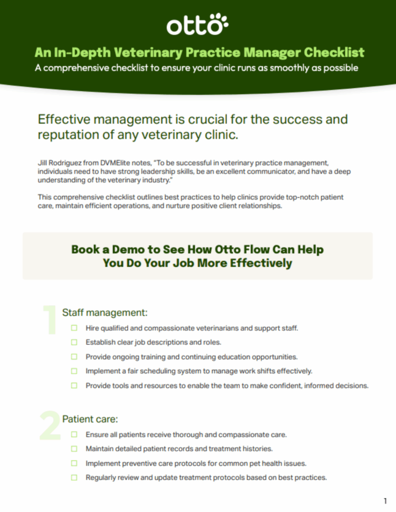 An In-Depth Veterinary Practice Manager Checklist - Otto