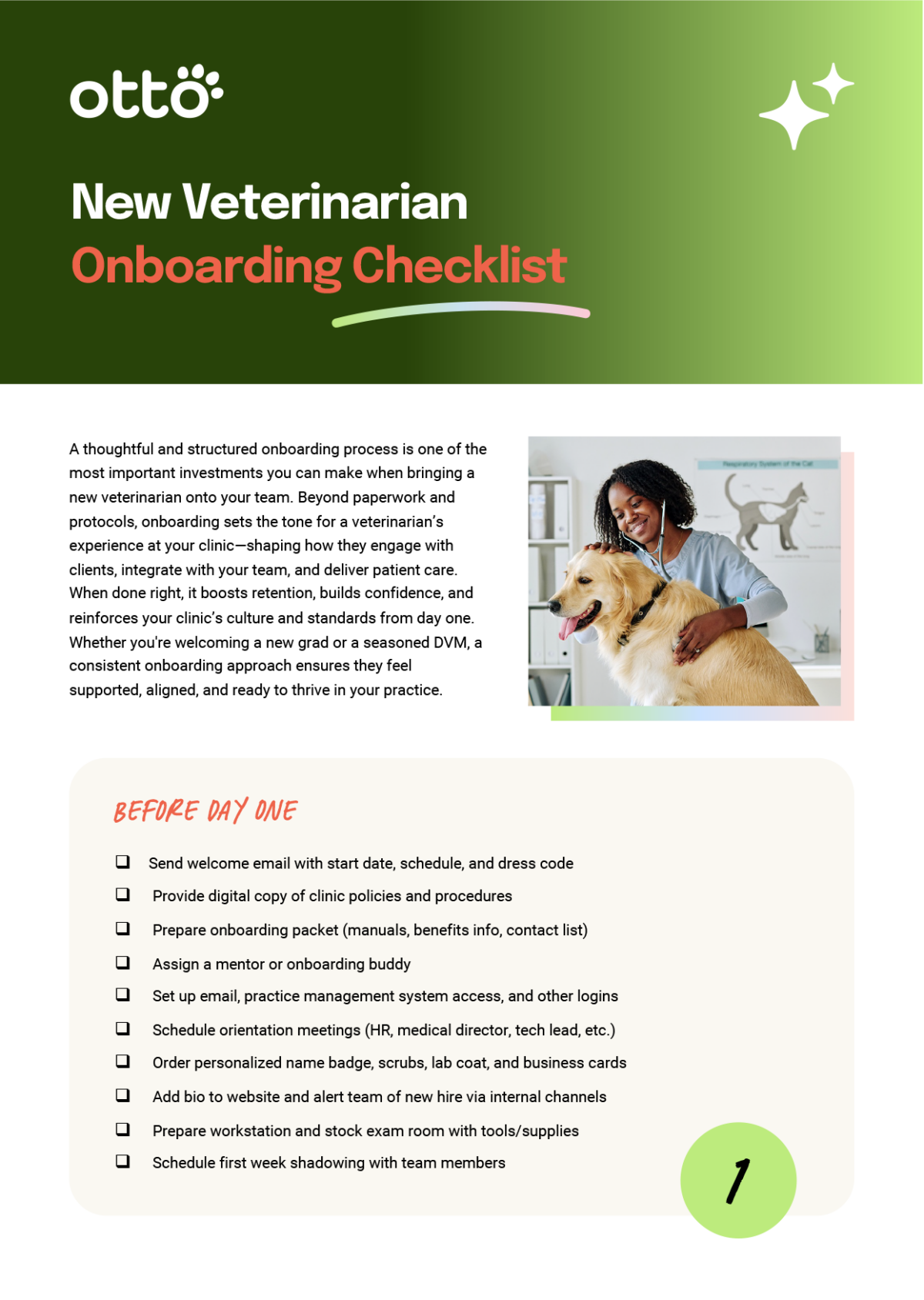 New Veterinarian Onboarding Checklist - Otto.vet