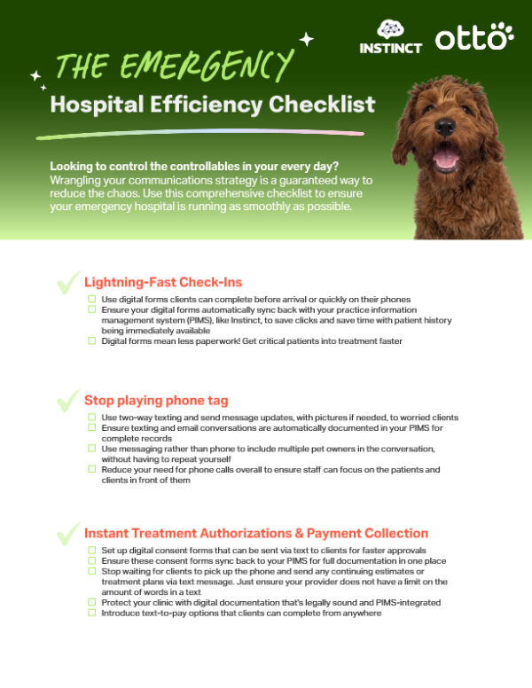 Emergency Veterinary Hospital Efficiency Checklist - Otto.vet